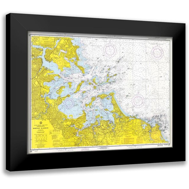 NOAA Historical Map and Chart Collection 14x12 Black Modern Framed ...
