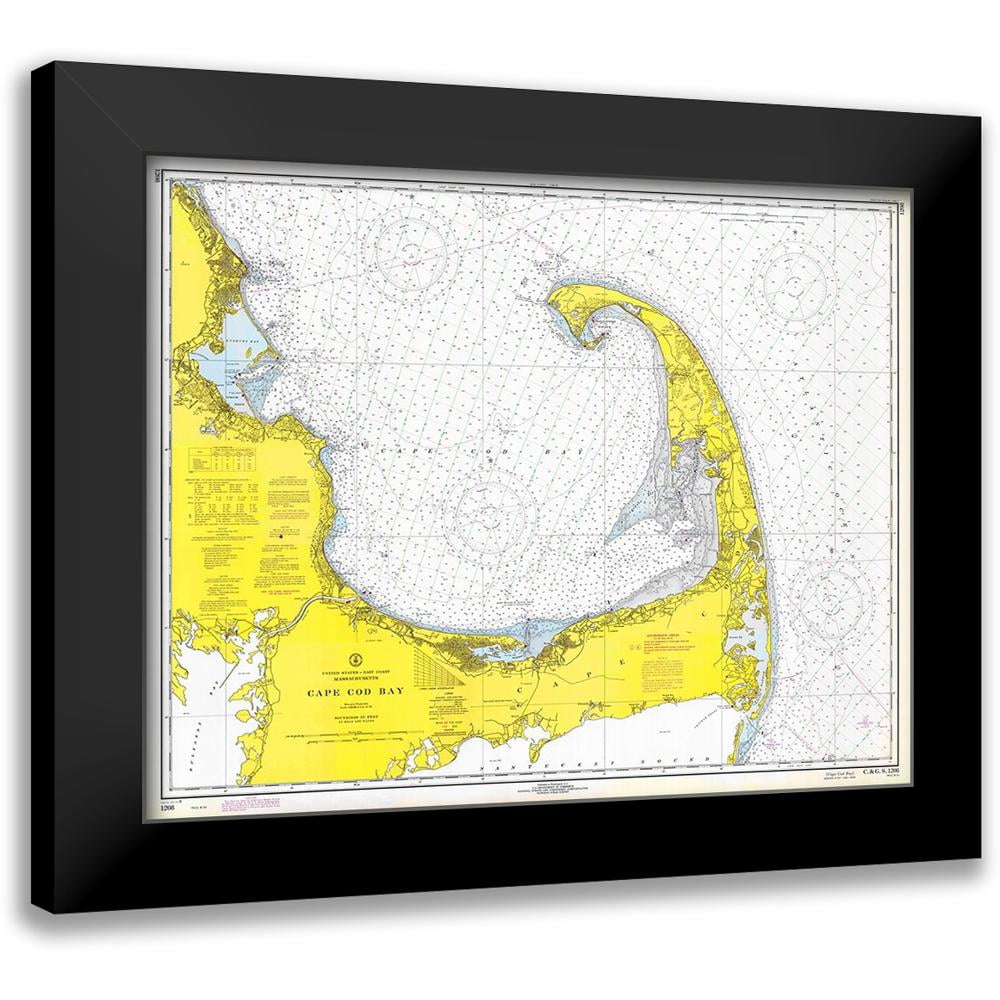 NOAA Historical Map and Chart Collection 14x12 Black Modern Framed ...
