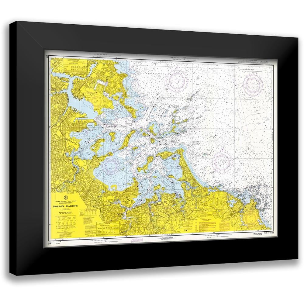 NOAA Historical Map and Chart Collection 24x19 Black Modern Framed ...