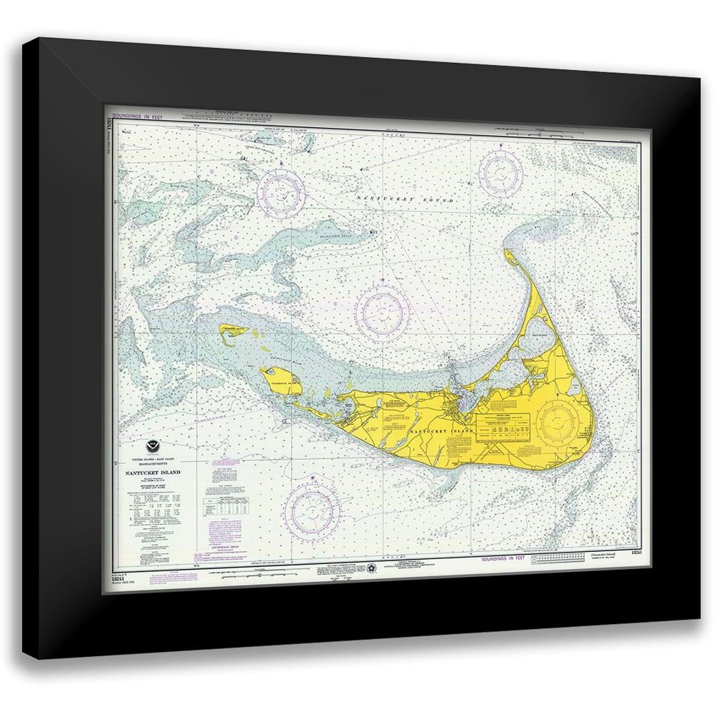 NOAA Historical Map and Chart Collection 24x20 Black Modern Framed ...