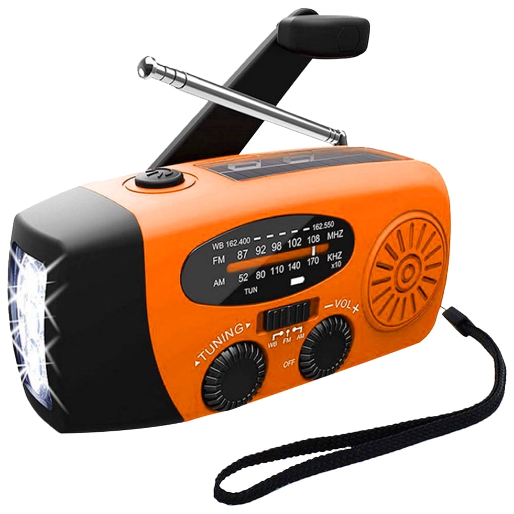 NOAA Weather Radio, AM FM WB Hand Crank Emergency Radio, 2000mAh ...
