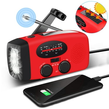 WeatherX Weatherband AM/FM Radio and Flashlight, WR182R - Walmart.com