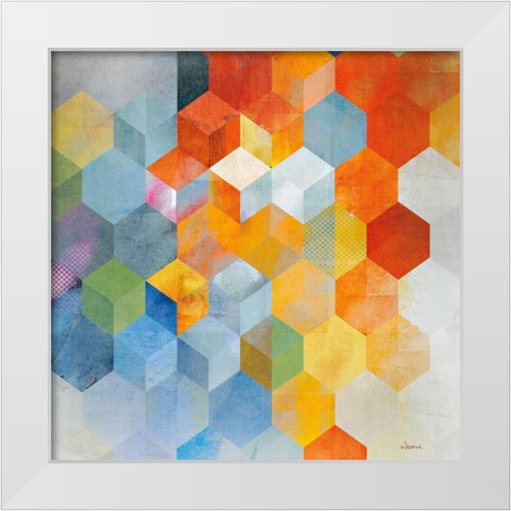 NOAH 15x15 White Modern Wood Framed Museum Art Print Titled - Cubitz I ...