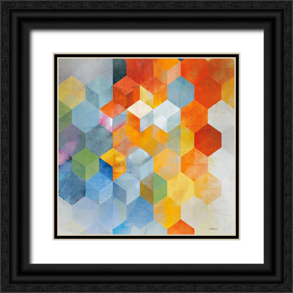 NOAH 26x26 Black Ornate Wood Framed with Double Matting Museum Art ...