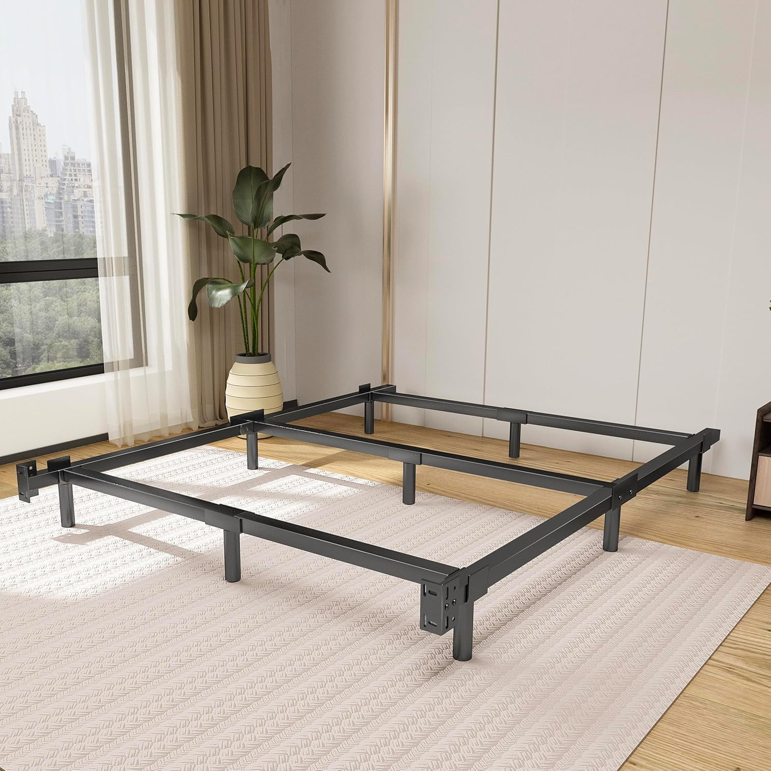 NOAH Queen Size Metal Bed Frame-7 Inch Heavy Duty Bedframe, 9-Leg ...