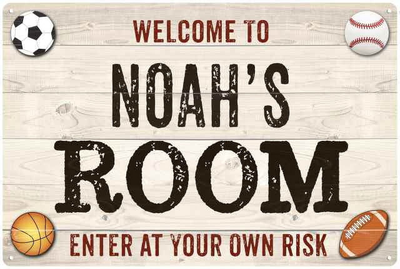 NOAH'S Room Kids Bedroom Sign Boy's Gift 8x12 Metal 108120090024 ...
