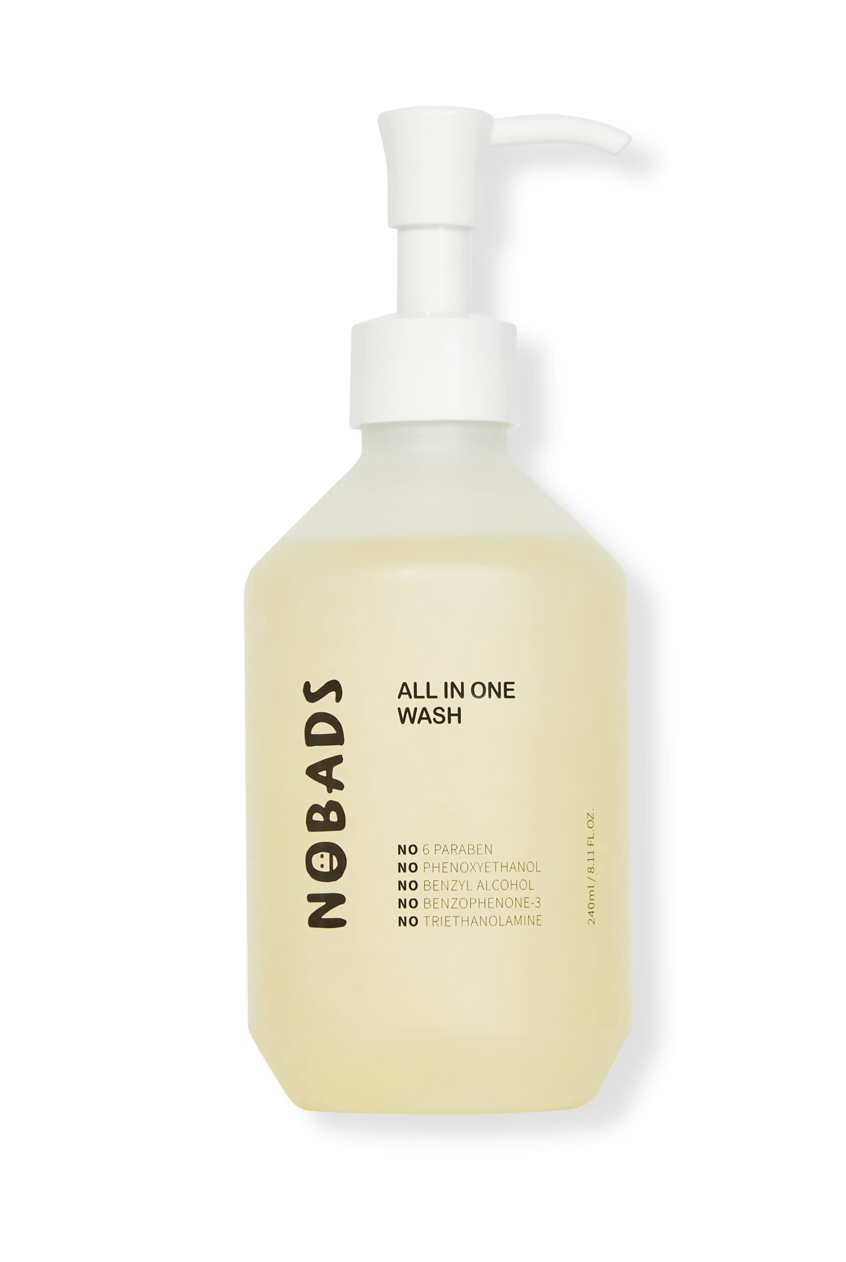 NOBADS SOFT CLEAN ALL-IN-ONE DMF15 WASH, Natural cleansing ingredients ...