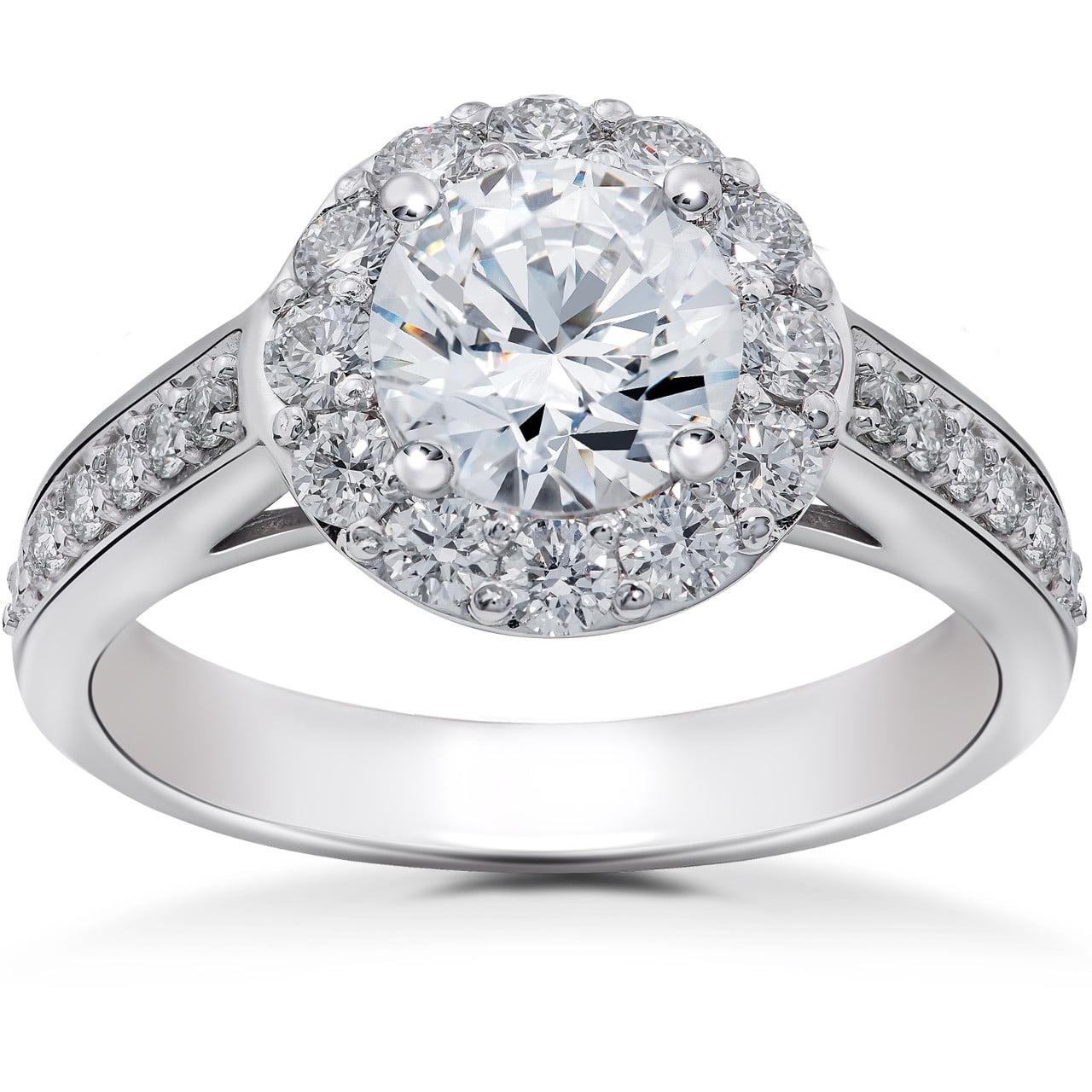 Nobel Jewel Round Cut Excellent 2.2 Ct Diamond Ring For Women's - 14K ...