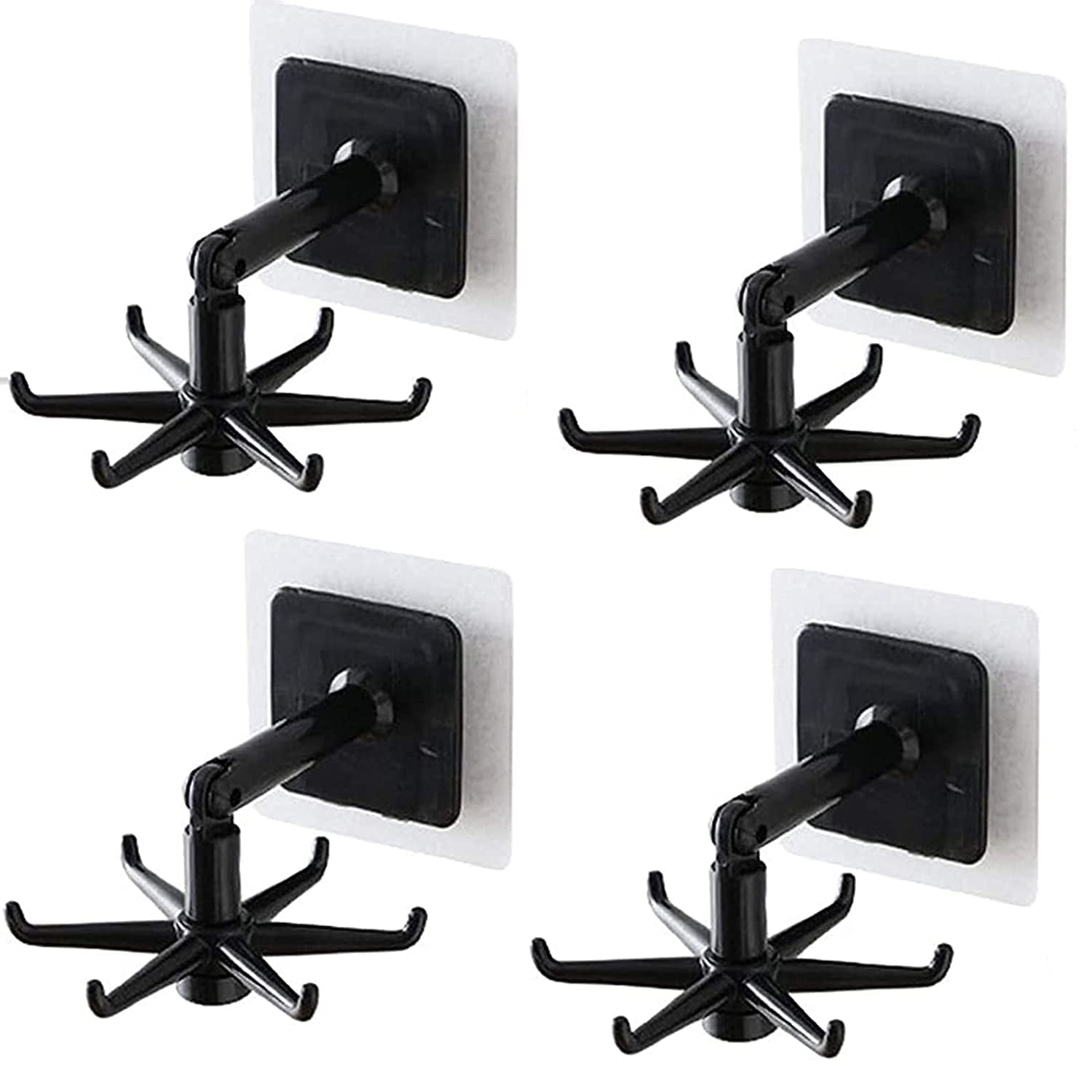 NOBILEA Wall Mounted Hooks 360 Degree Rotating Folding Hanging Hooks ...