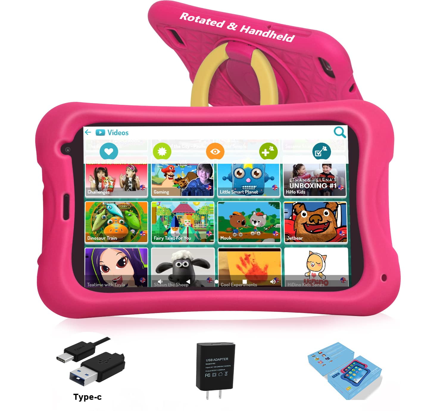 NOBKLEN Kids Tablet 7 SSF20 inch, Toddler Tablet Kids, WiFi, 32GB ...
