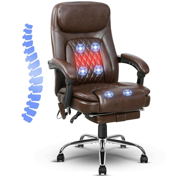 Noblemood 6 Points Massage Heated Office Chair Executive Office Chair
