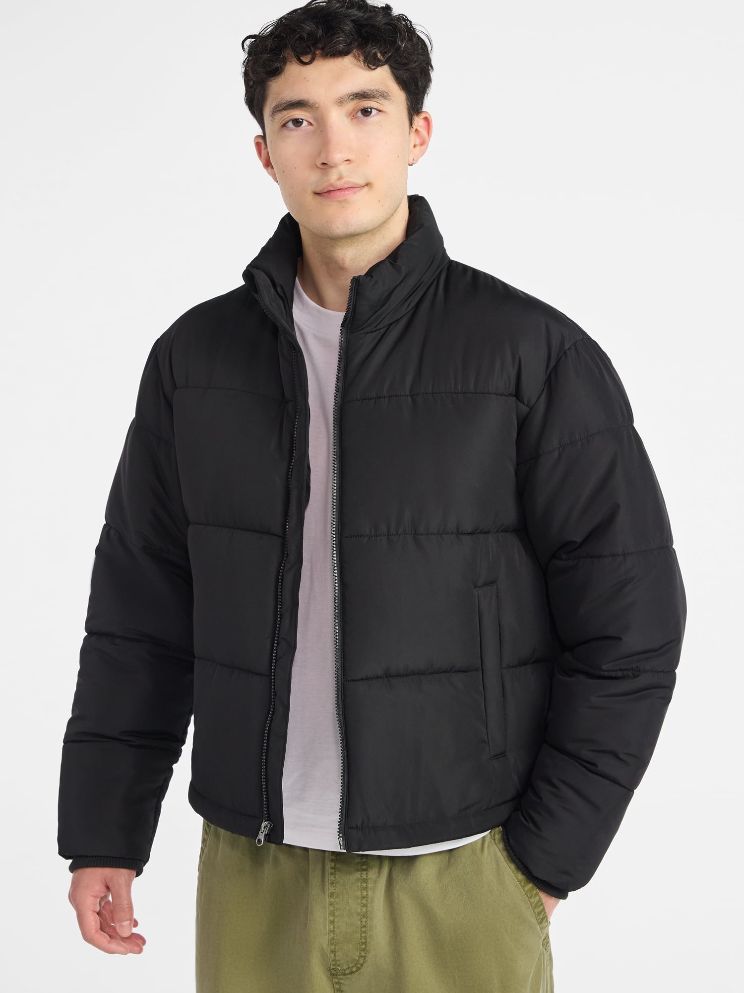 No Boundaries Men's and Big Men's Puffer Jacket, Size S-3XL - Walmart.com