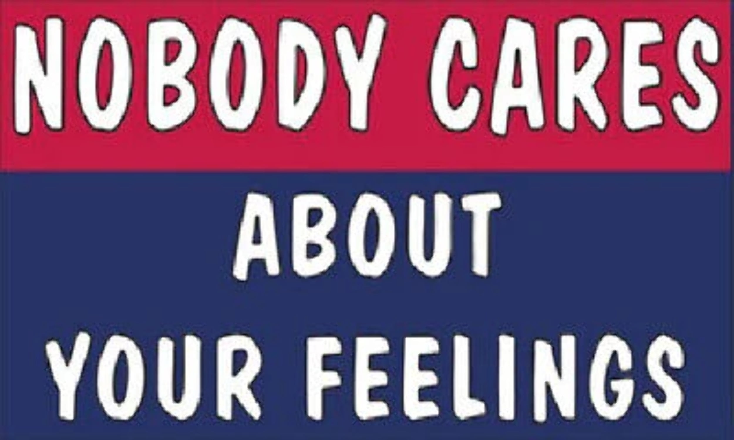 NOBODY CARE ABOUT YOUR FEELINGS BLUE Vinyl Decal Bumper Sticker ...