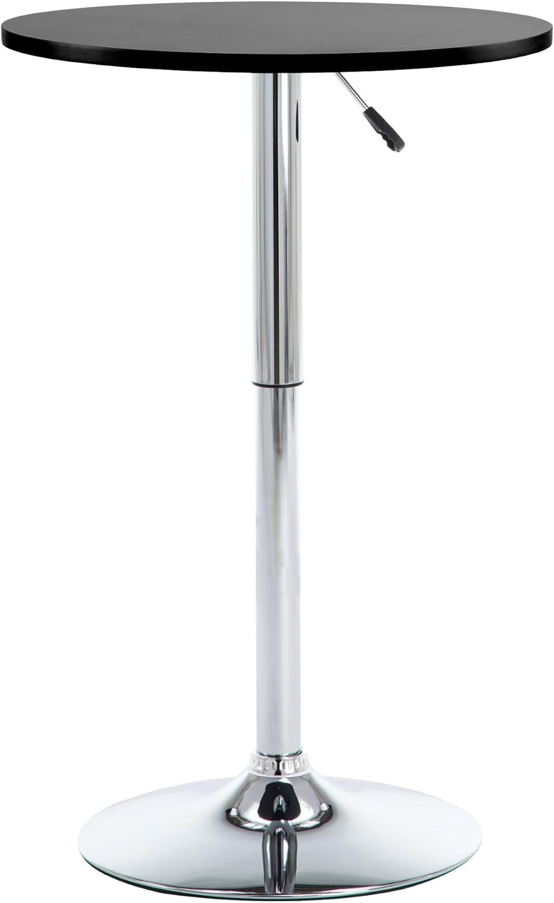 NOBPEINT Round Pub Table, Height Adjustable 360 Swivel Bar Table 25-35 ...