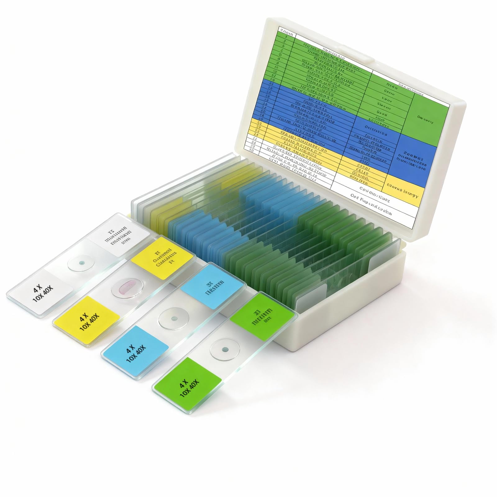 NOCOEX 30 Microscope Slides with Specimens: Lab-Grade Safe Glass with ...