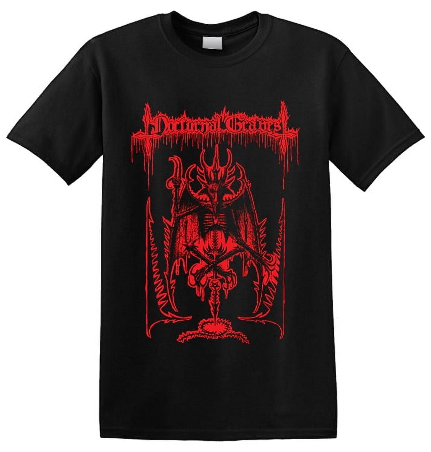 NOCTURNAL GRAVES - 'Long Live Death' T-Shirt (Red) - Walmart.com
