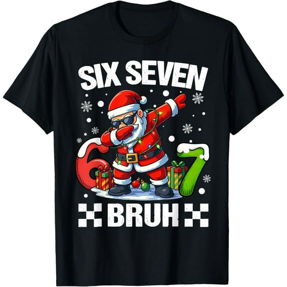 NODB 67 Noel 6 7 Six Seven Bruh Noel Festive Gen Alpha Slang T-Shirt ...