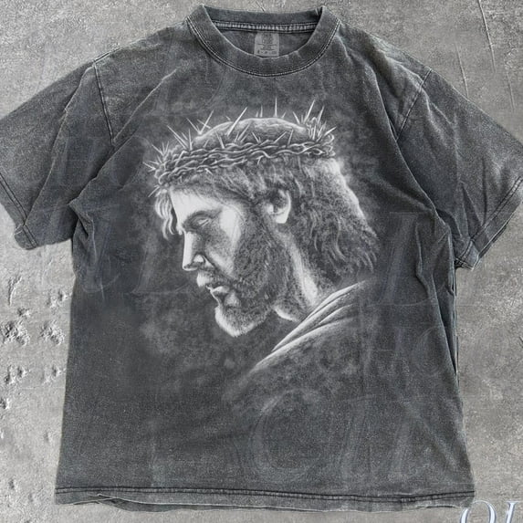 NODB Jesus Vintage 90S Graphic Shirt, Jesus Portrait Shirt, Egg Day ...