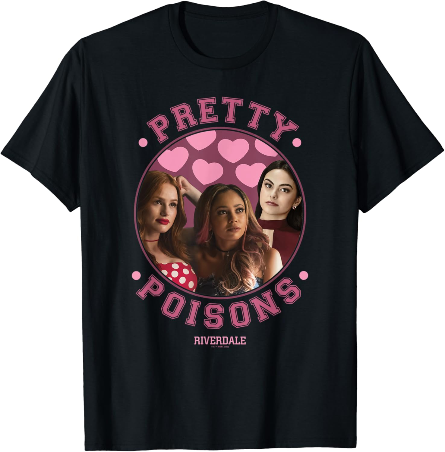 NODB Riverdale Pretty Poisons Group Love Day Hearts T-Shirt BLACK ...