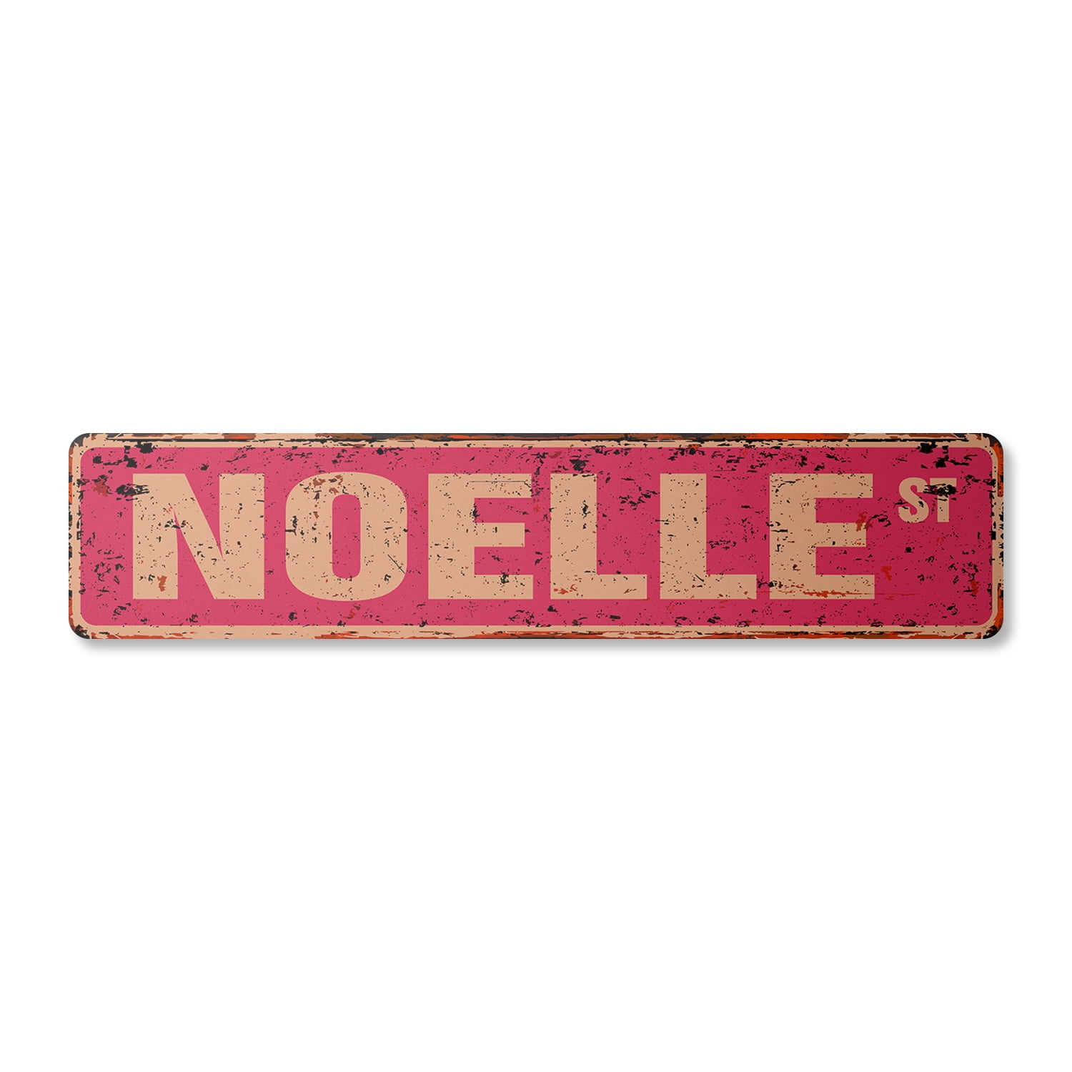 NOELLE Vintage Plastic Street Sign Childrens Name Room Sign | Indoor ...