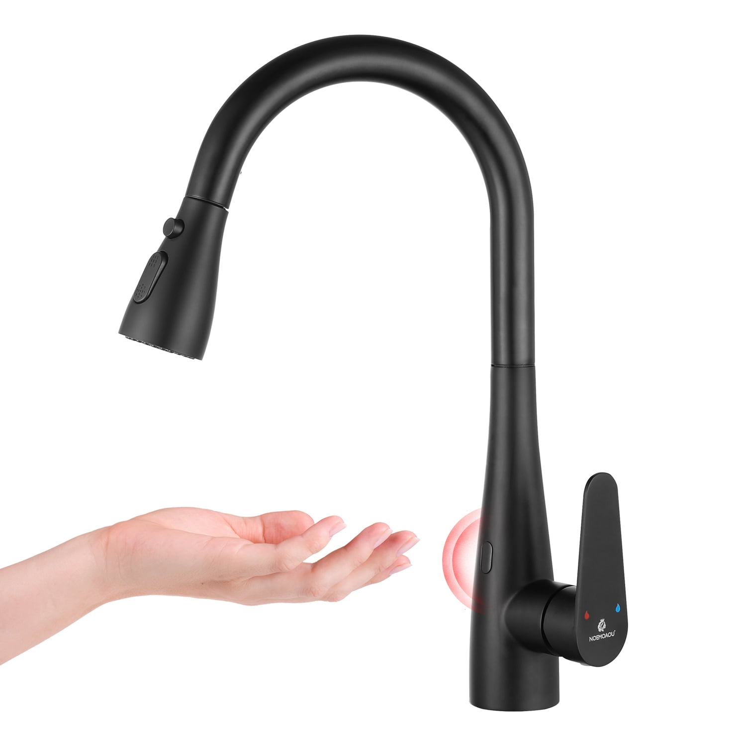 Touchless Kitchen Sink Faucet, Motion Sensor Smart Faucet with Pull ...