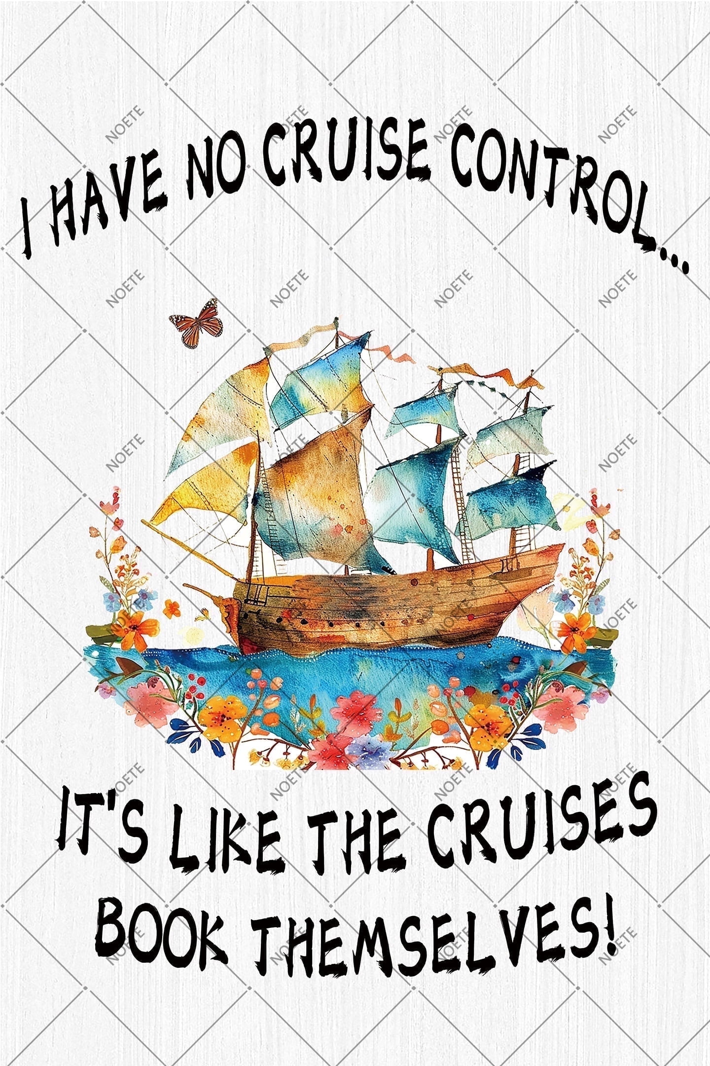 NOETE Cruise Ship Door Decorations 8x12 Inch Funny "I Have No Cruise ...
