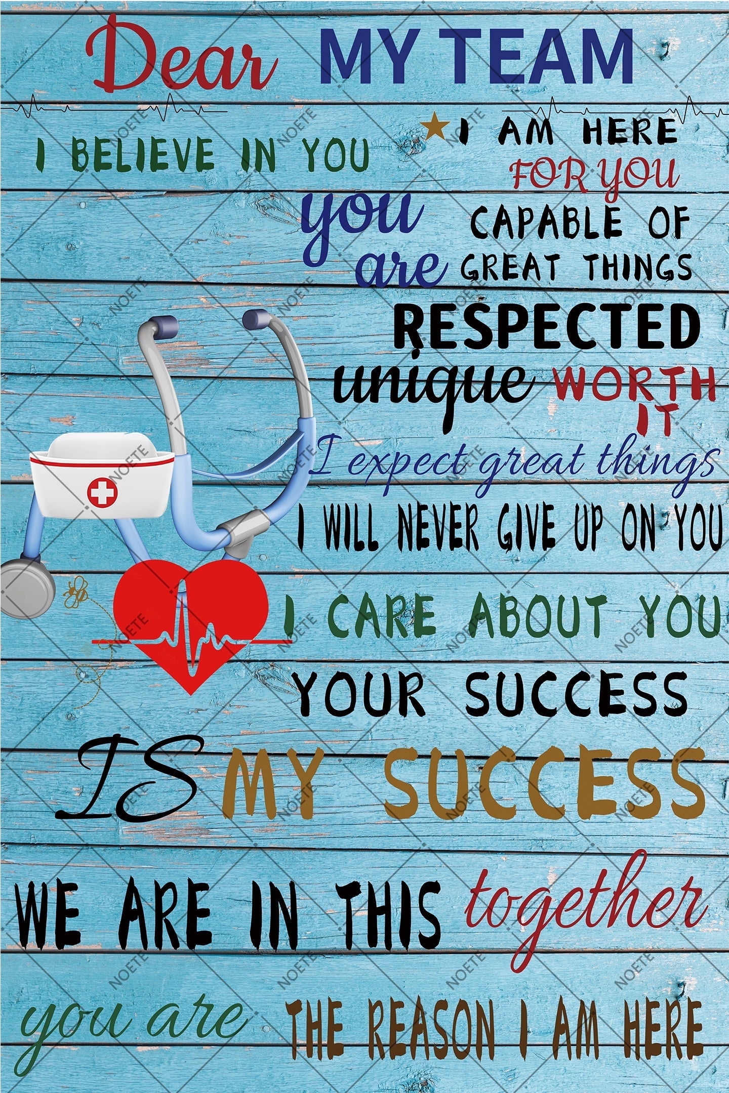 Noete Nurse Office Decor Inspirational 12x16 inch Metal Tin Sign for ...