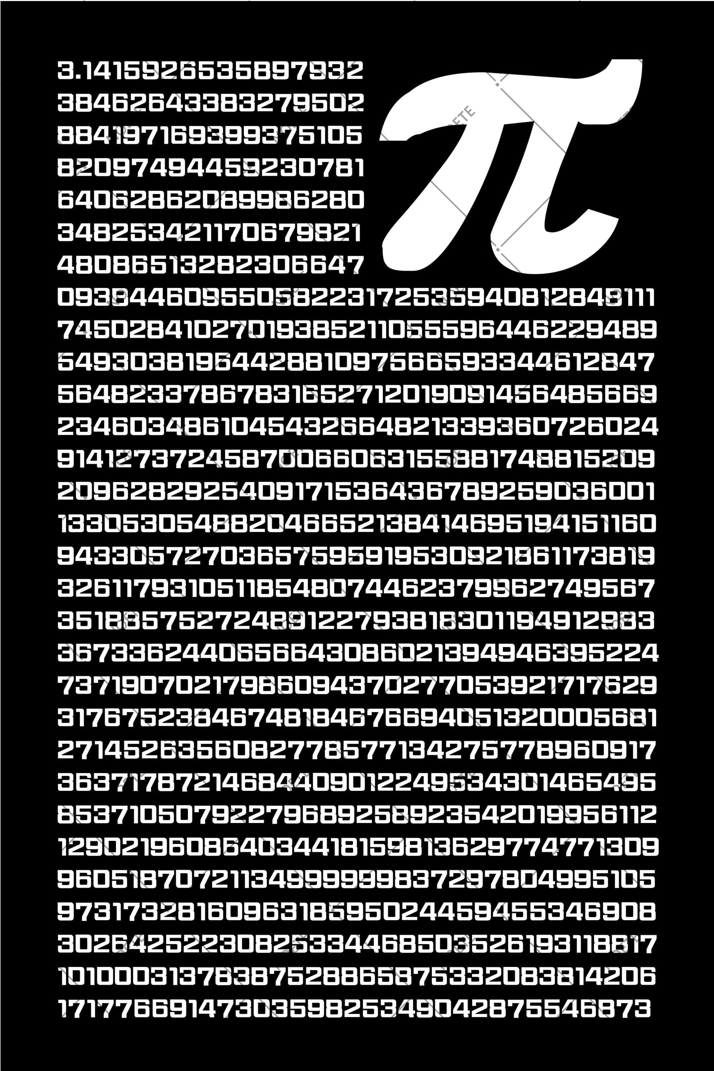 NOETE PI Math Poster 12x16 Inch - Mathematical Number & Greek Symbol ...