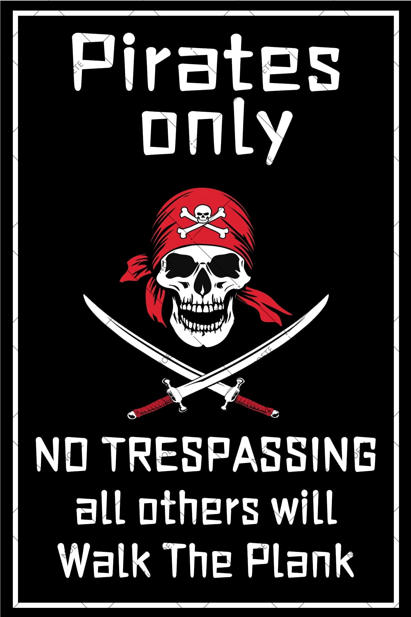 NOETE Pirate Decorations Metal Sign 8x12 Inch Vintage Pirate Theme Wall ...