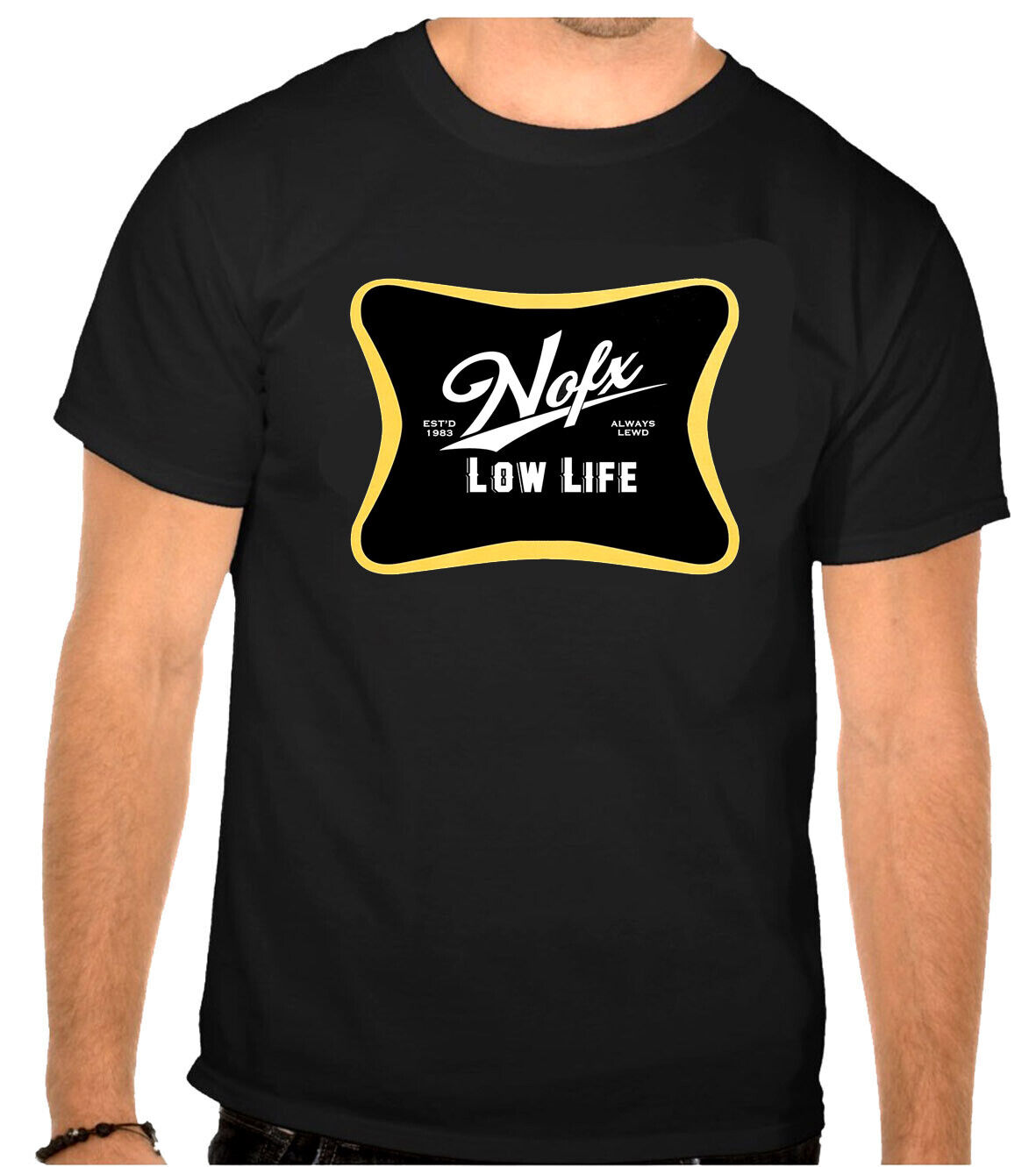 NOFX - Lowlife Rock Music Logo SCHWARZE T-Shirt -276 - Walmart.com