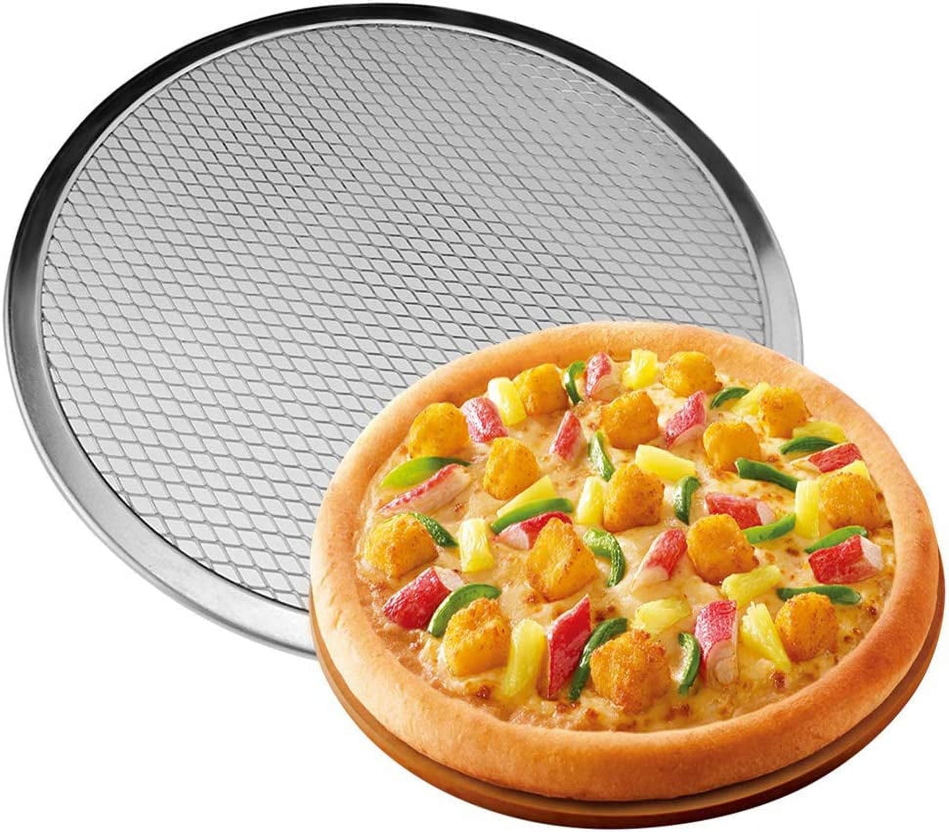NOGIS 1 Pcs New 15" Seamless Rim Aluminium Pizza Pan Pizza Screen ...