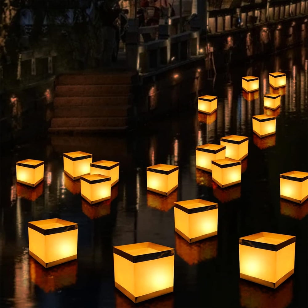 NOGIS 10 Pack Square Chinese Lanterns Wishing, Praying, Floating, River ...