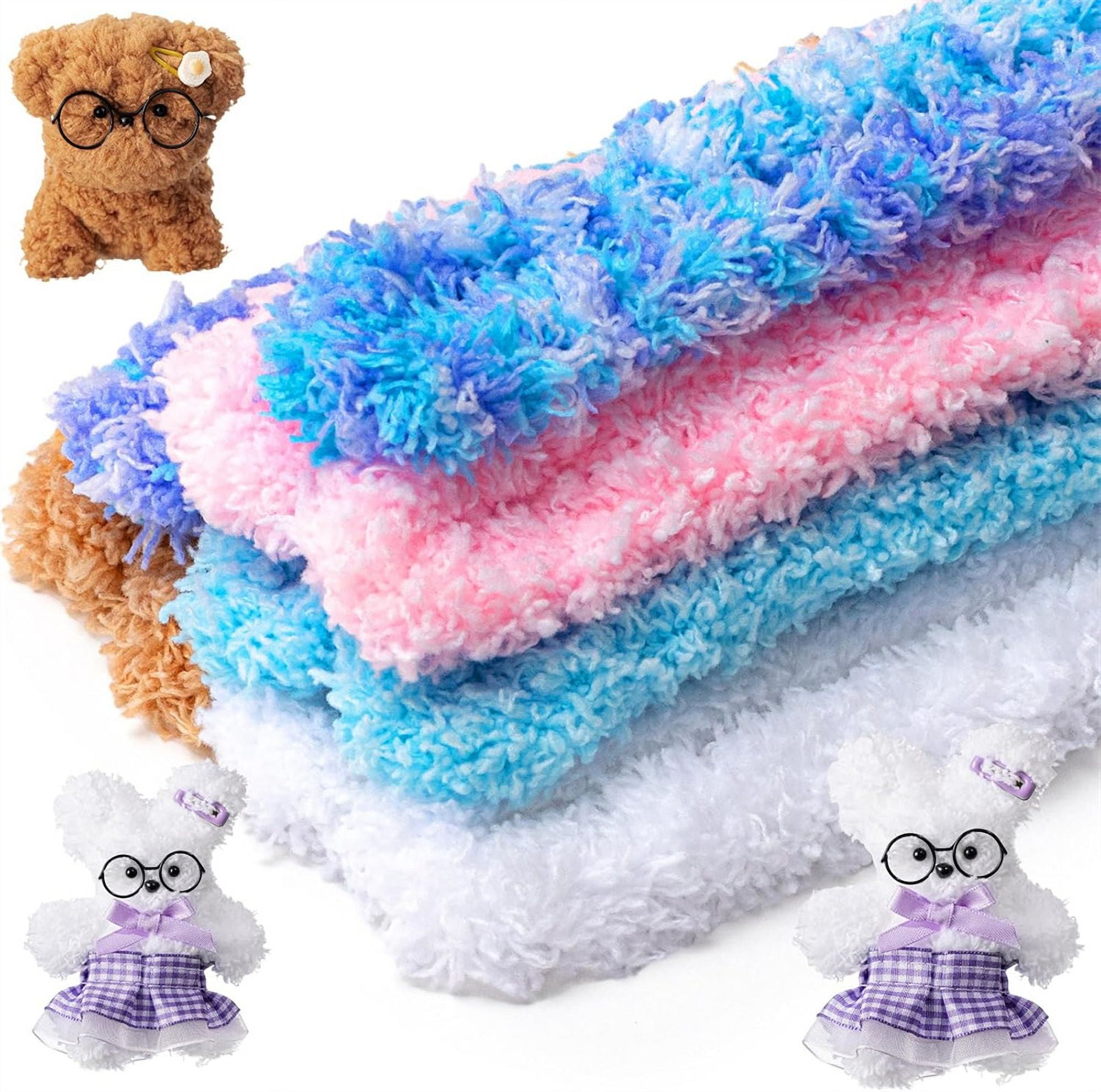 NOGIS 10 Pcs 39.37 Inches Jumbo Fur Material Pipe Cleaners, Chenille ...