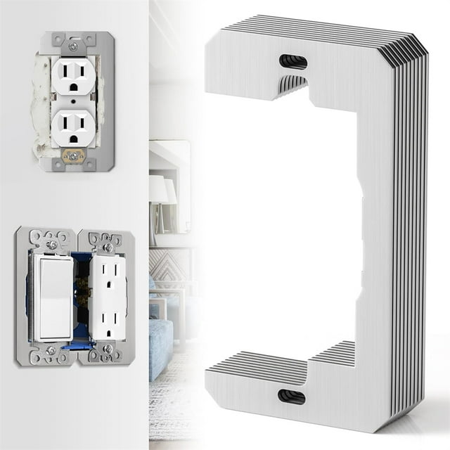 NOGIS 10 Pcs Wall Plate Spacer,Metal Single Gang Device Leveler,Flush ...