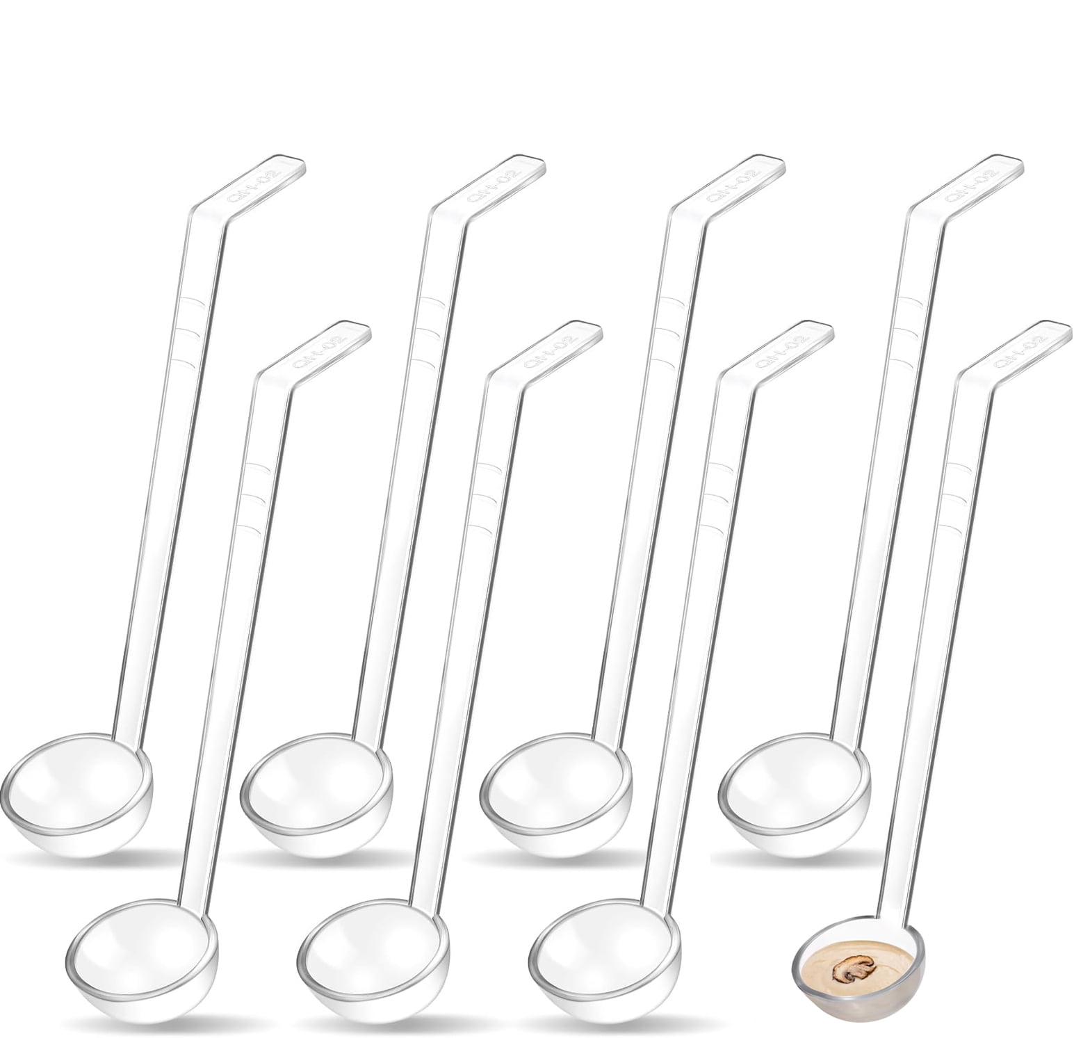 NOGIS 10 Pcs 1 oz Clear Small Ladles Mini Ladle for Sauce 7 Inches Long ...