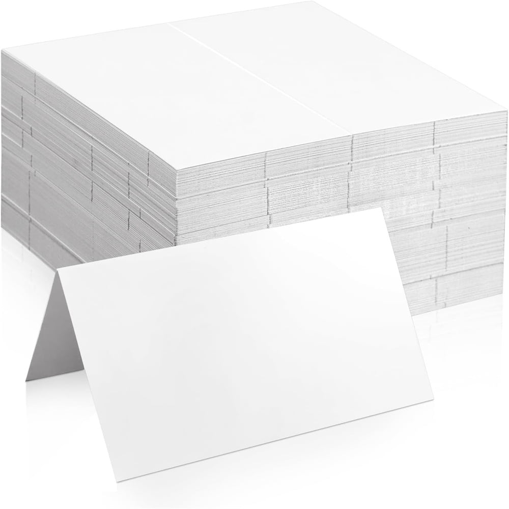 NOGIS 100 Pack Blank Cards Folded Cardstock Thank You Blank Greeting ...