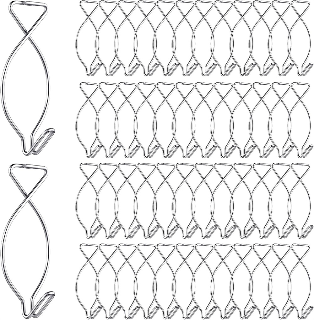NOGIS 100 Pcs Drop Ceiling Hook Clips with Hook, Grid Hanging Ceiling ...