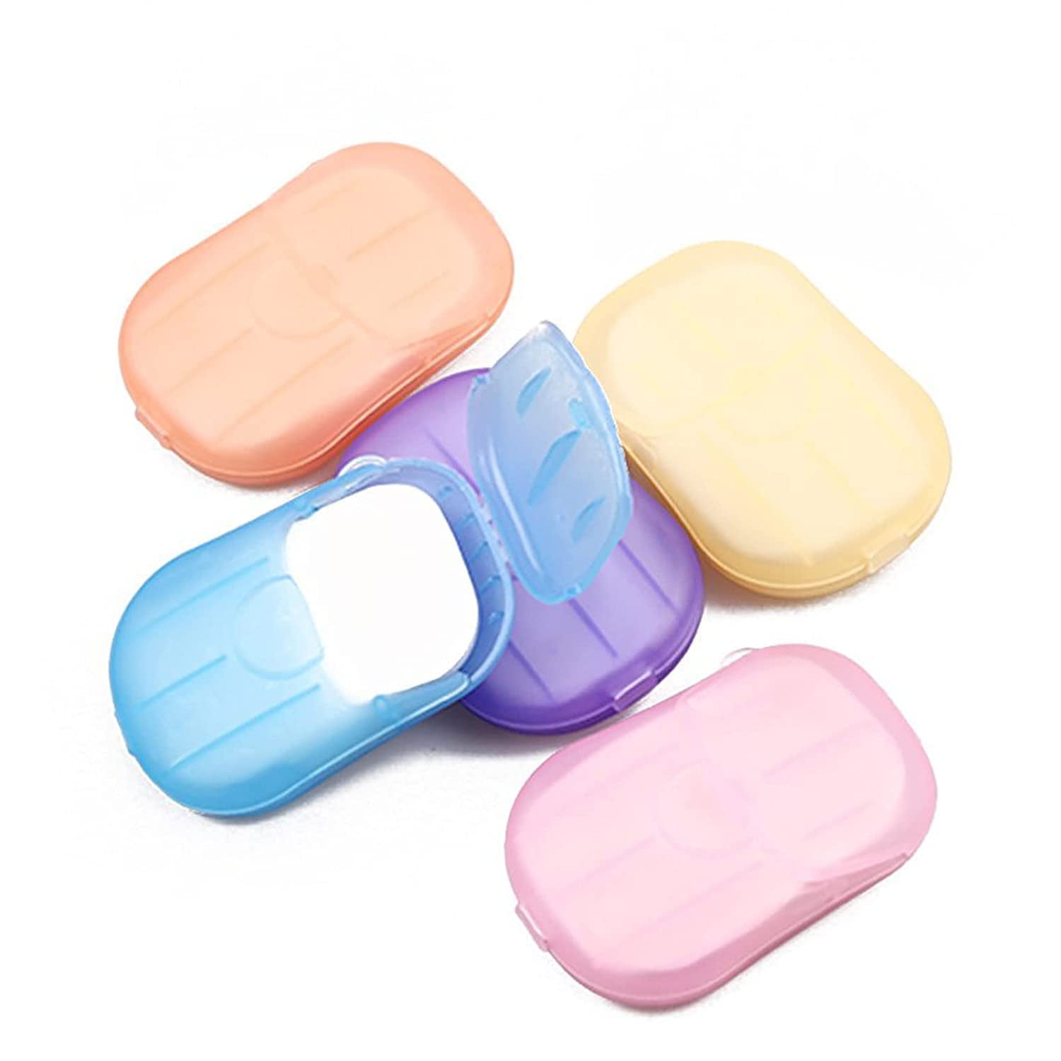 NOGIS 100 Sheets (5 Boxes) Portable Disposable Soap Paper Flakes ...