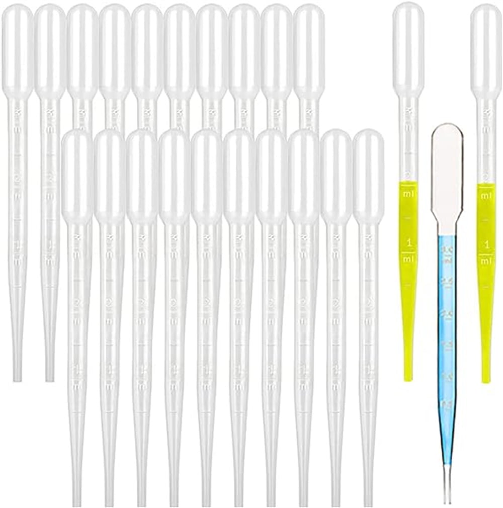 NOGIS 100PCS 3ml Disposable Plastic Transfer Pipettes, Calibrated ...