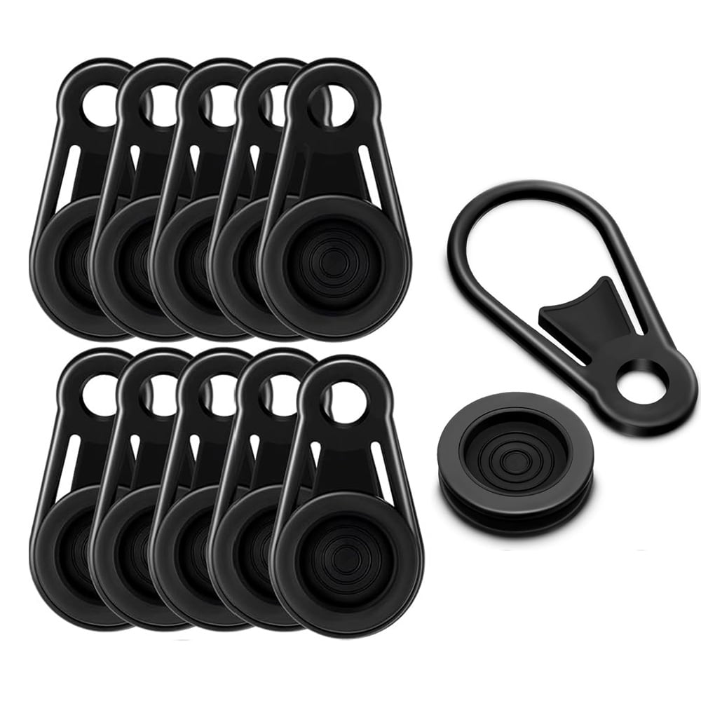 NOGIS 10Pcs Tarpaulin Movable Snaps Clip 84x47mm Black Tarp Grabbers ...