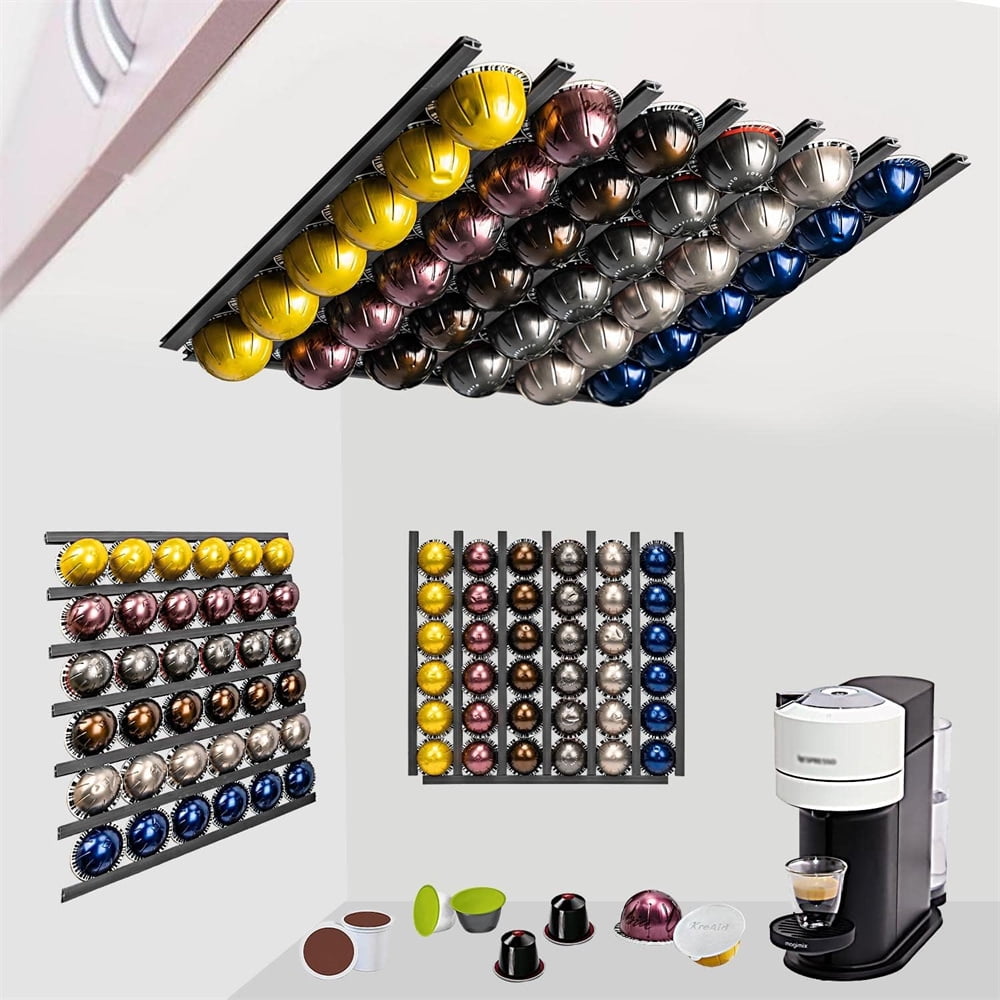 NOGIS 10Pcs Wall Mount Coffee Pods Holder, Coffee Capsules Organize ...