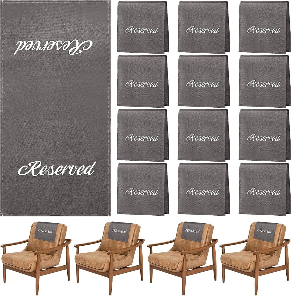 NOGIS 12 Pack 22 Inch Reserved Chair Signs Church Pew Reserved Sign ...