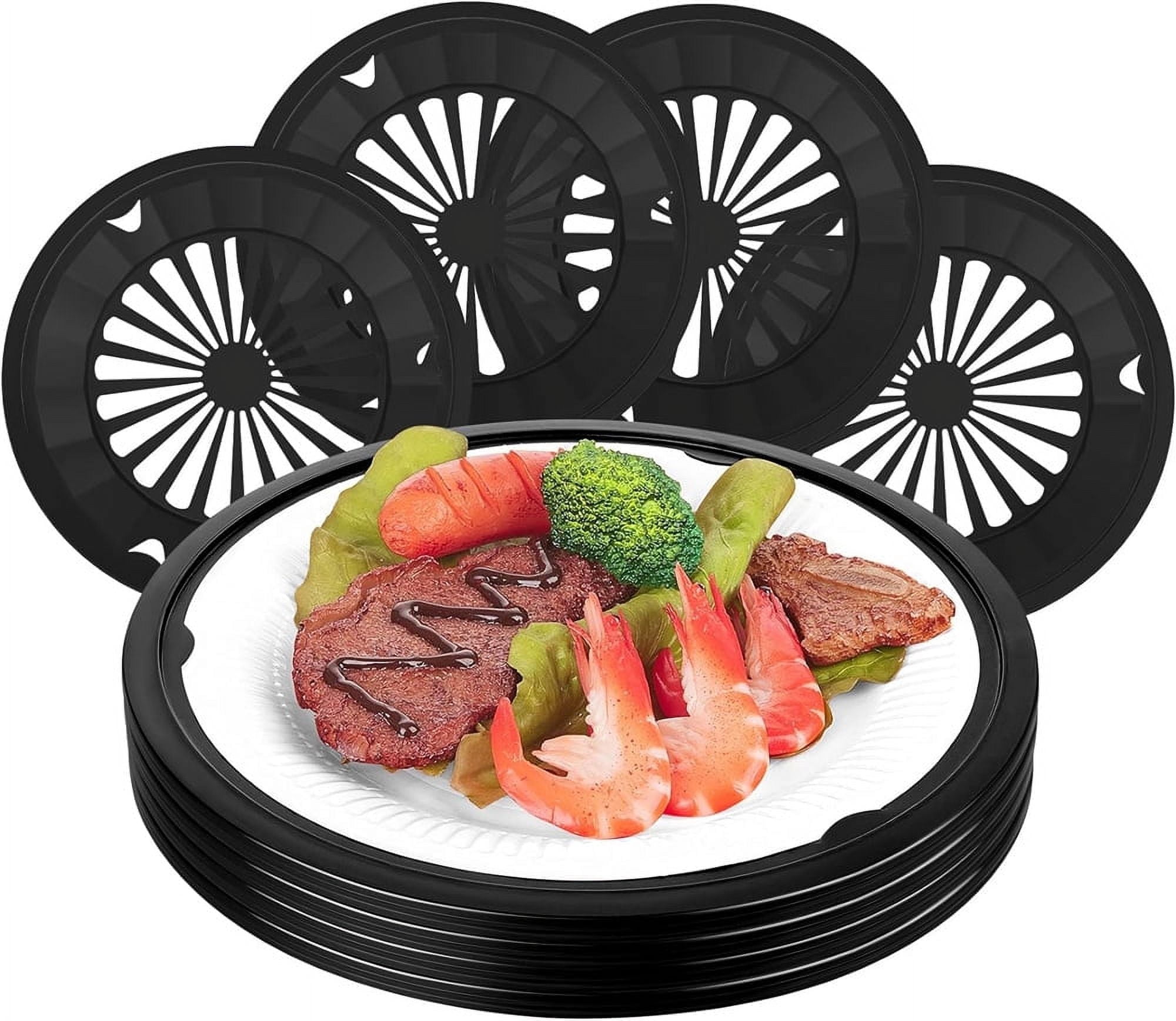 12 Pack Paper Plate Holders, Dinner Plate Sleeves, NOGIS 10.4 Inch ...