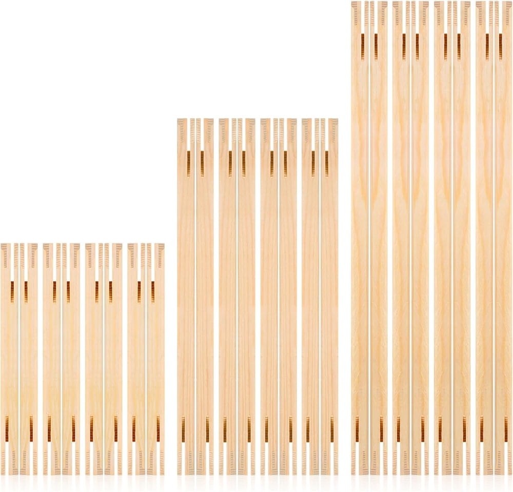NOGIS 12-Pack Wooden Stretcher Bars Kit - Complete Needlework Frame Set ...