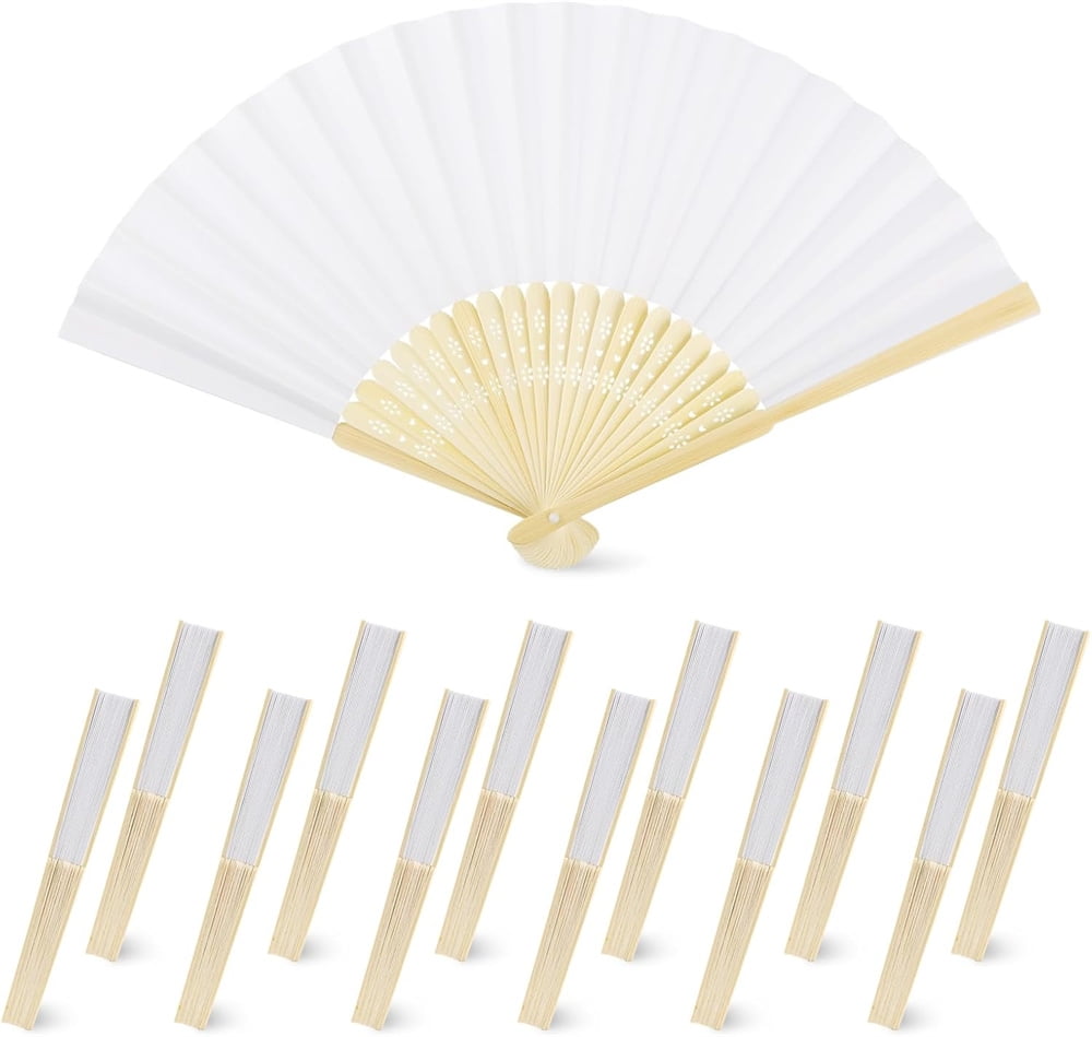 NOGIS 12 Pcs Hand Fans for Women Foldable, Paper Folding Hand Fans, Fan ...