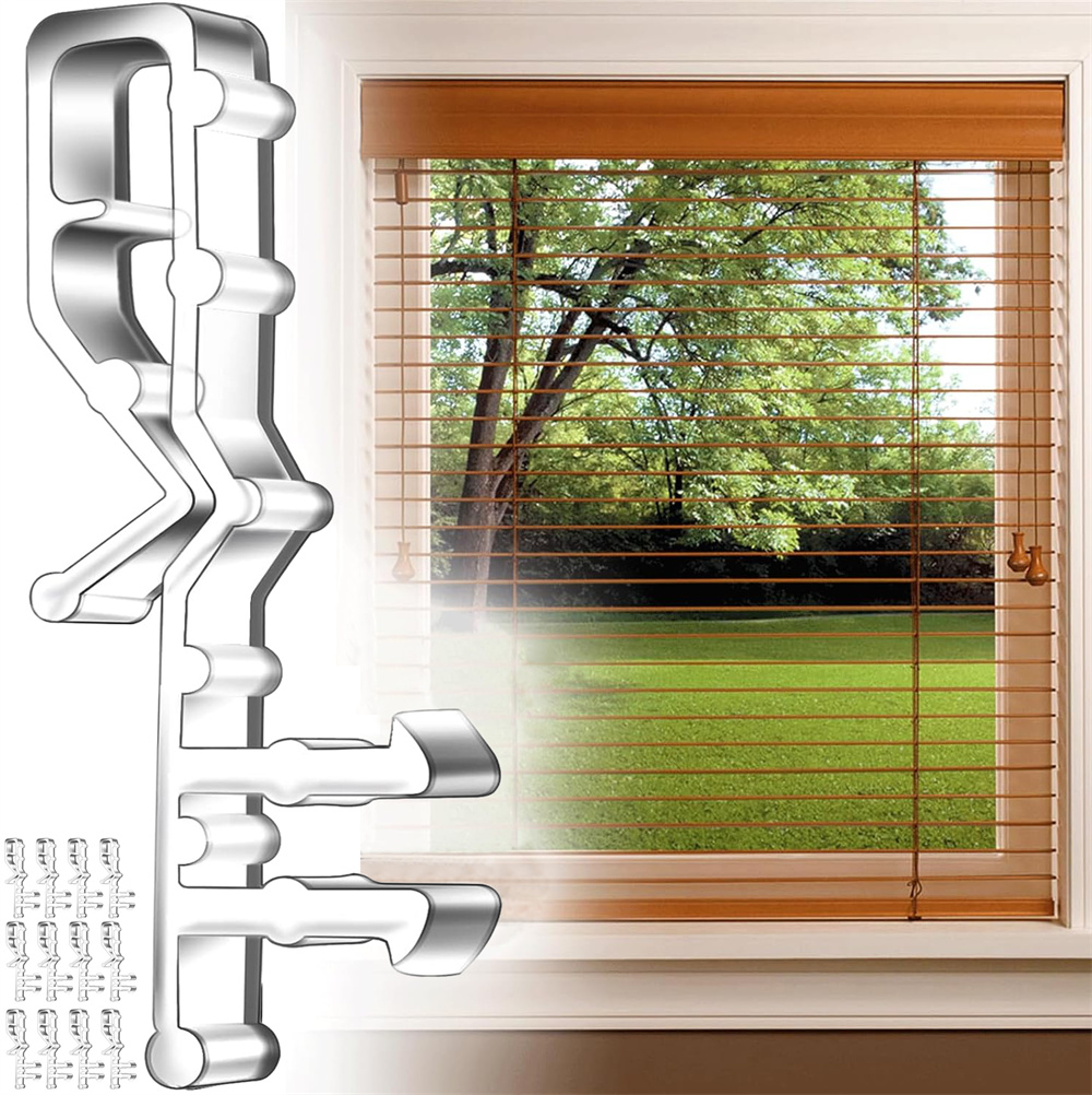 NOGIS 12 Pcs Hidden Channel Valance Clips, 2-1/8inch Clear Plastic ...