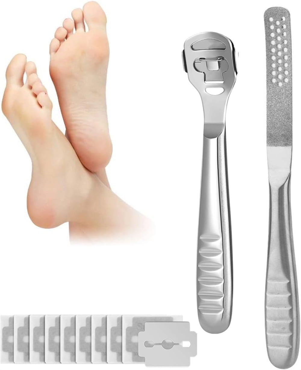 NOGIS 12 Pieces Callus Shaver Set, 10 Replacement Slices Blades, 2Pcs ...