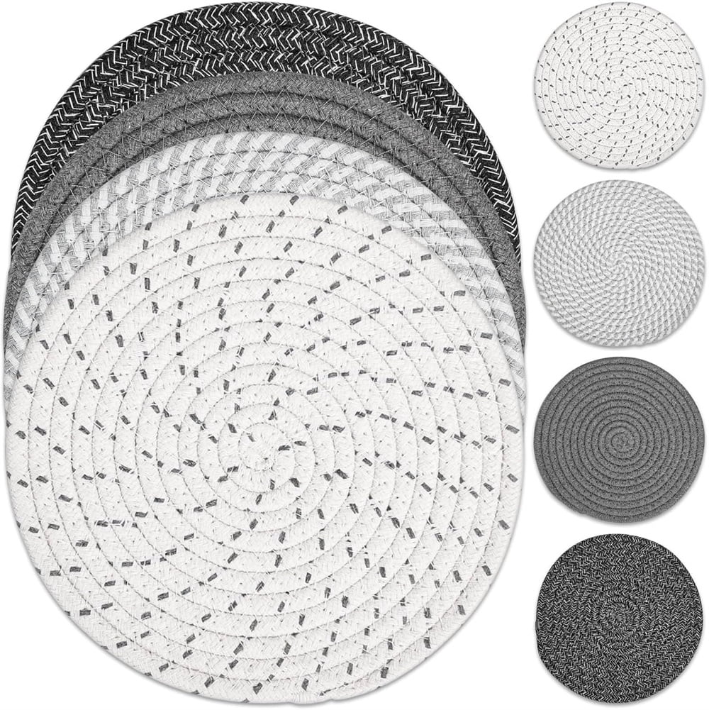 NOGIS 13 Inch Trivets for Hot Dishes, Pot Holders for Kitchen, 4 Pcs ...