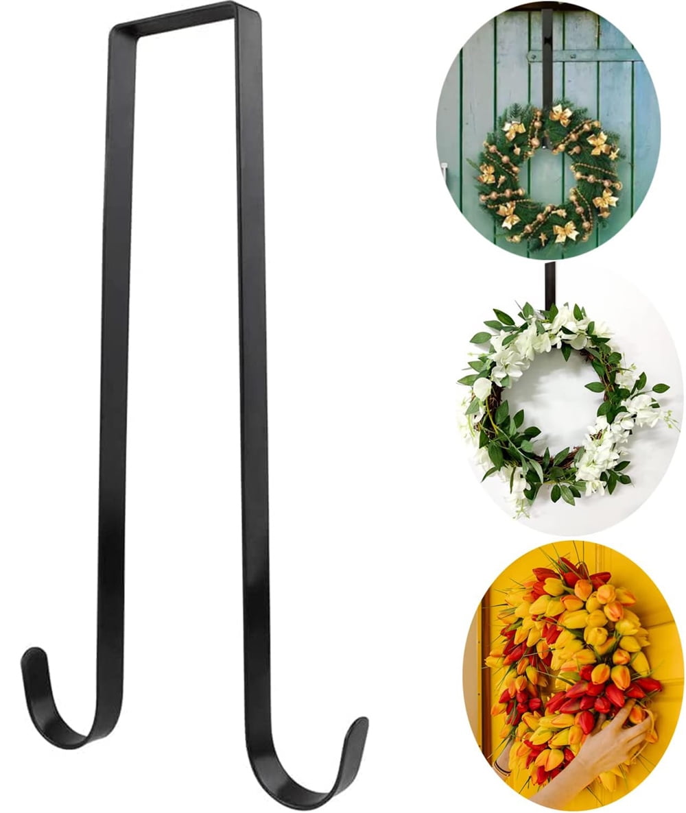 NOGIS 15 Inches Double Side Wreath Hanger Over The Door - Large Wreath ...