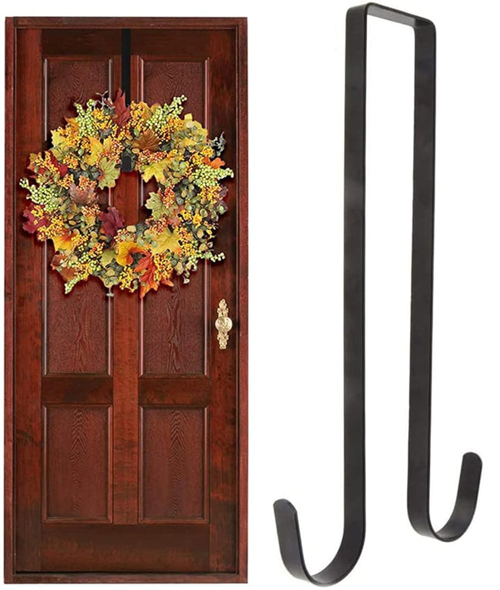 NOGIS 15 Inches Double Side Wreath Hanger Over The Door - Large Wreath ...